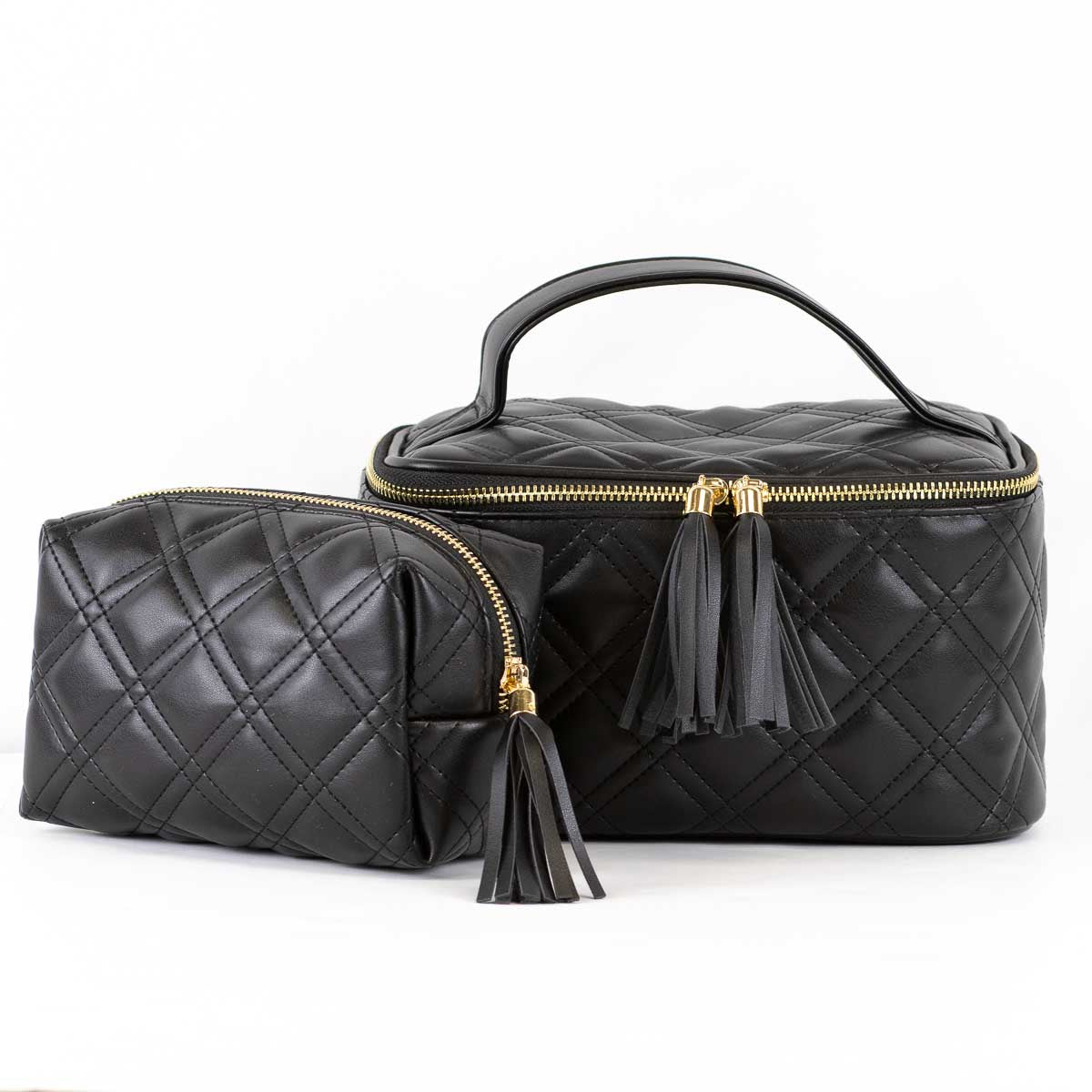 Brighton Quilted Cosmetic Bag in Black – Hilltop House
